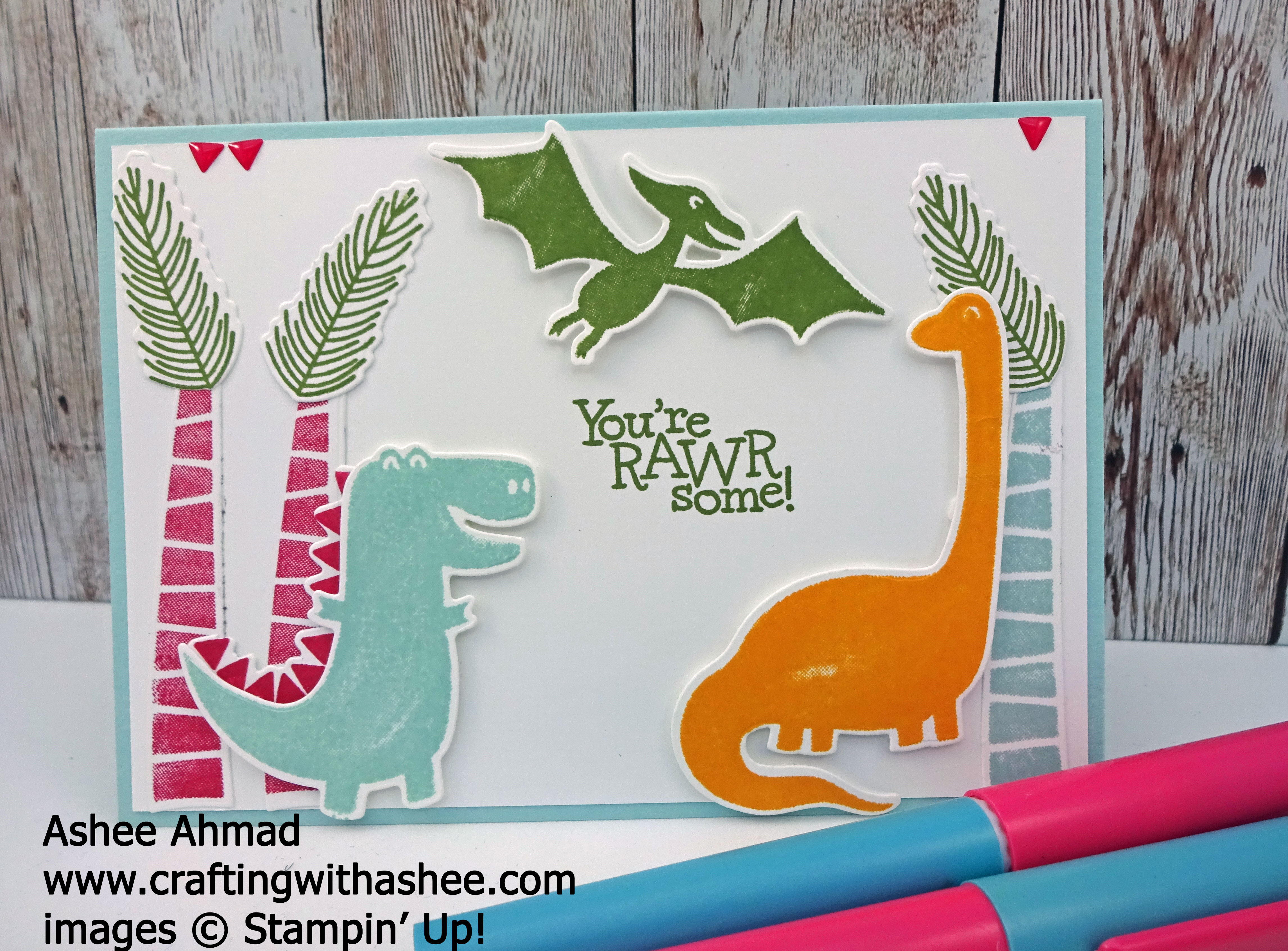 Dinosaur Card Tutorial - Dino Days – Crafting with Ashee - Independent ...