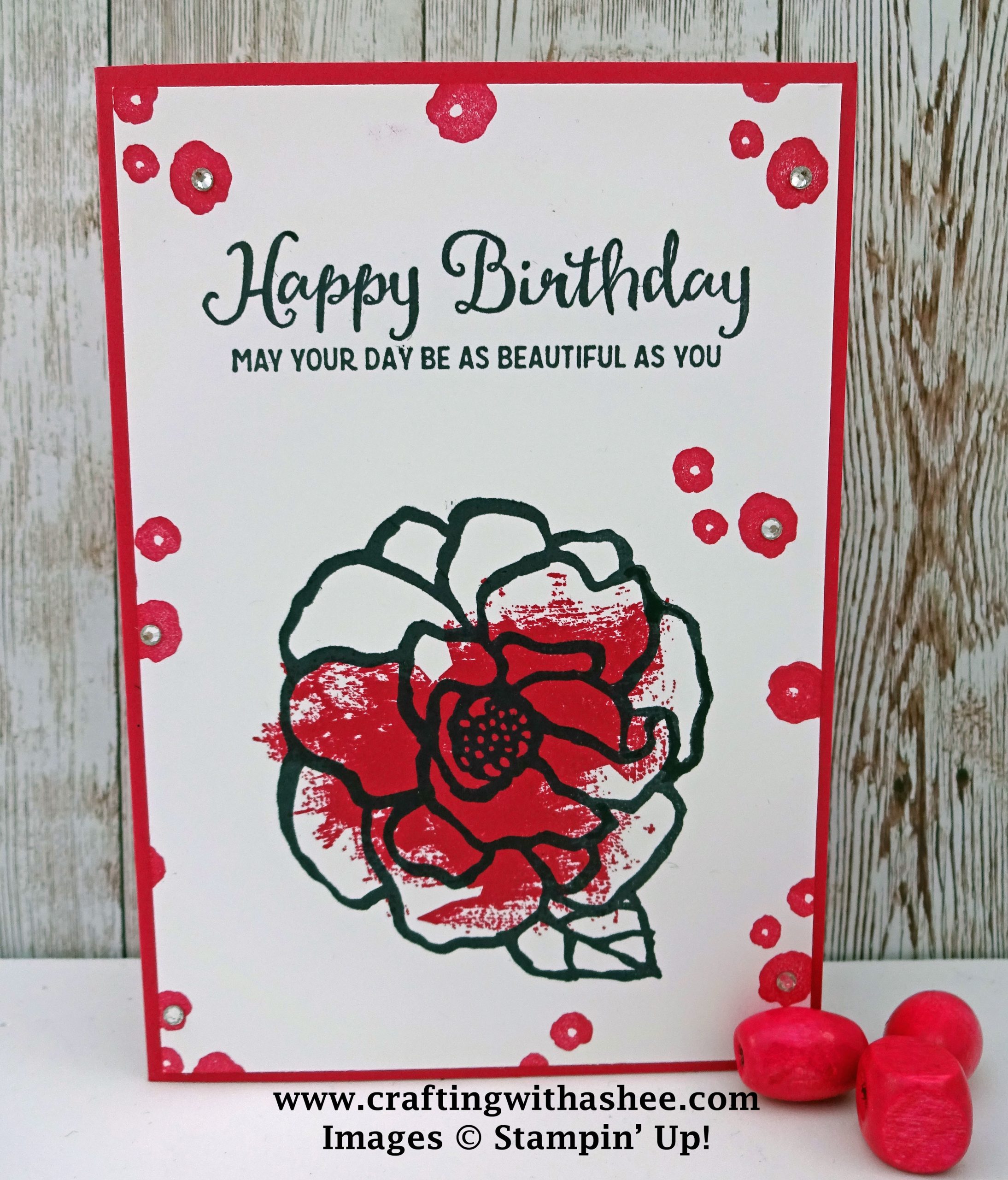 Rose Floral Birthday Card - Beautiful Day – Crafting with Ashee ...