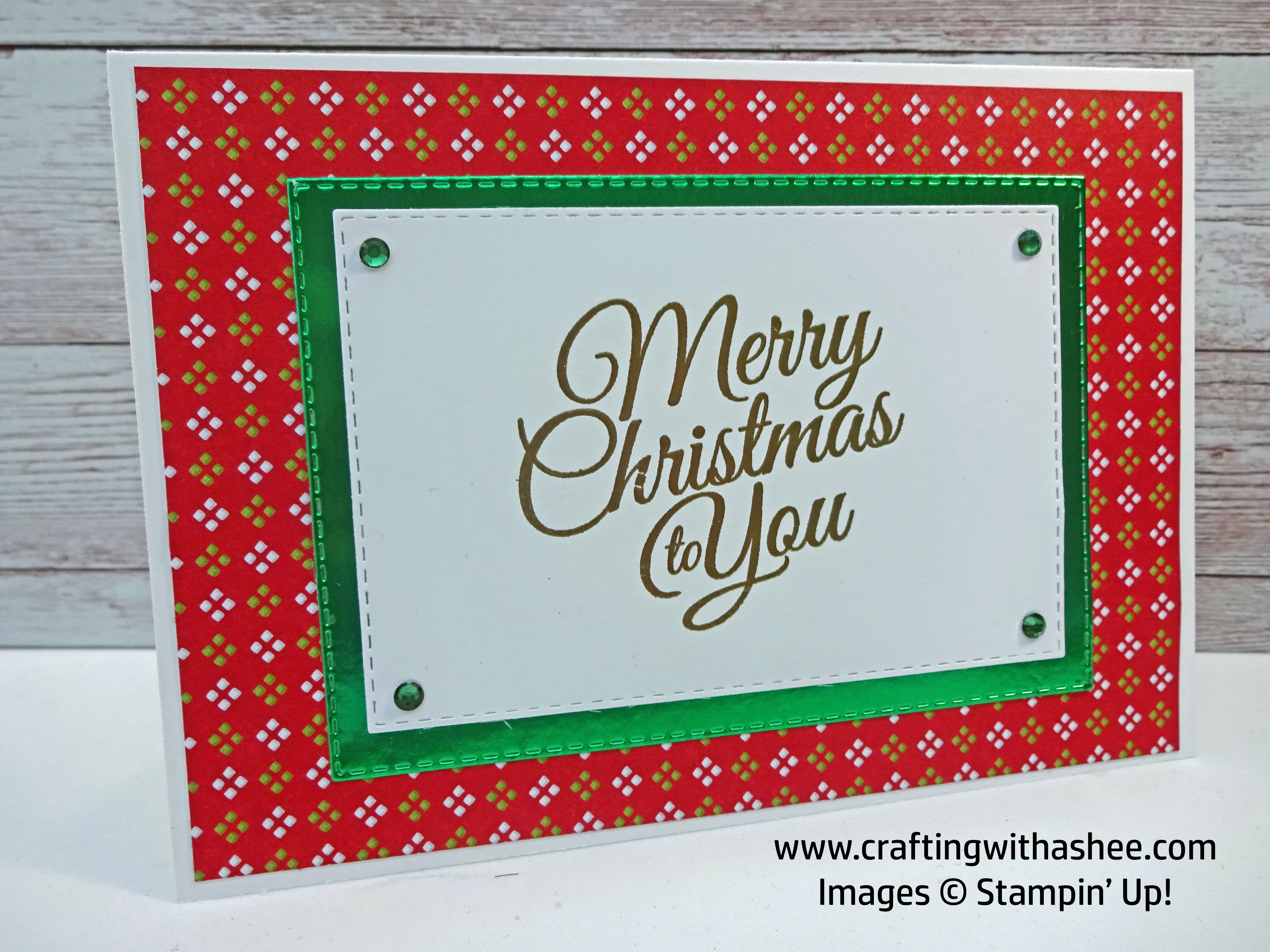 Simple Gold Embossed Merry Christmas Card Tutorial – Crafting with ...