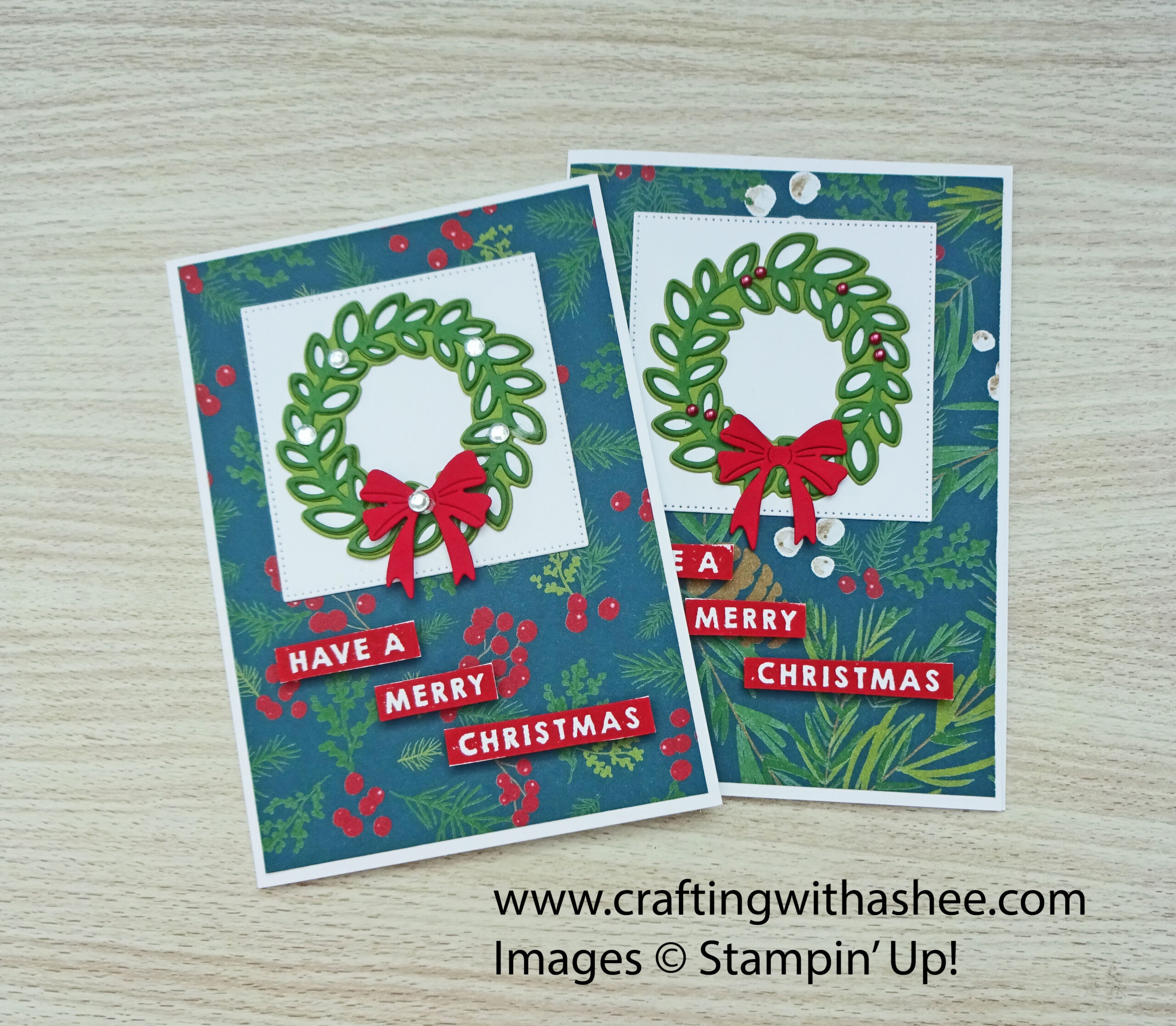 Make a Christmas Wreath - Simple Die Cut Style Card – Crafting with ...