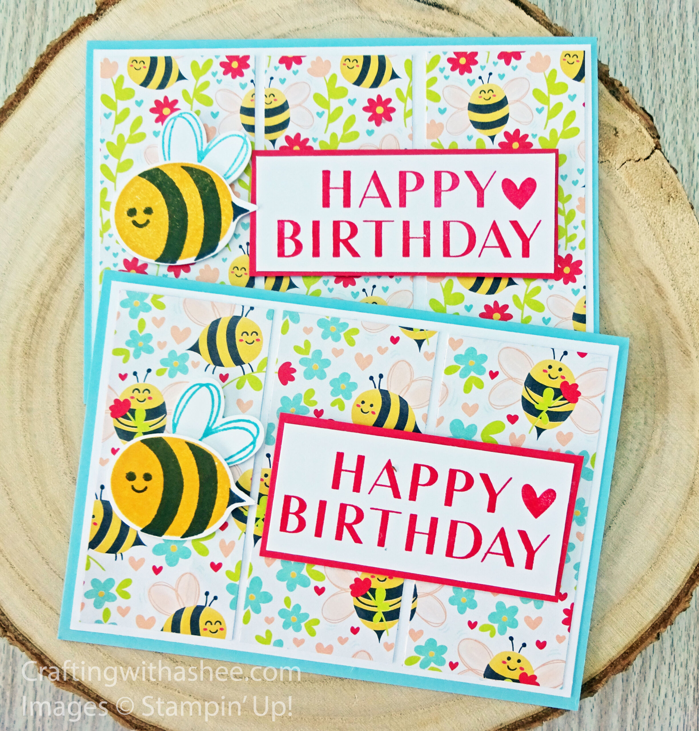 Using the Bee Mine Suite to Make a Birthday Card – Crafting with Ashee ...