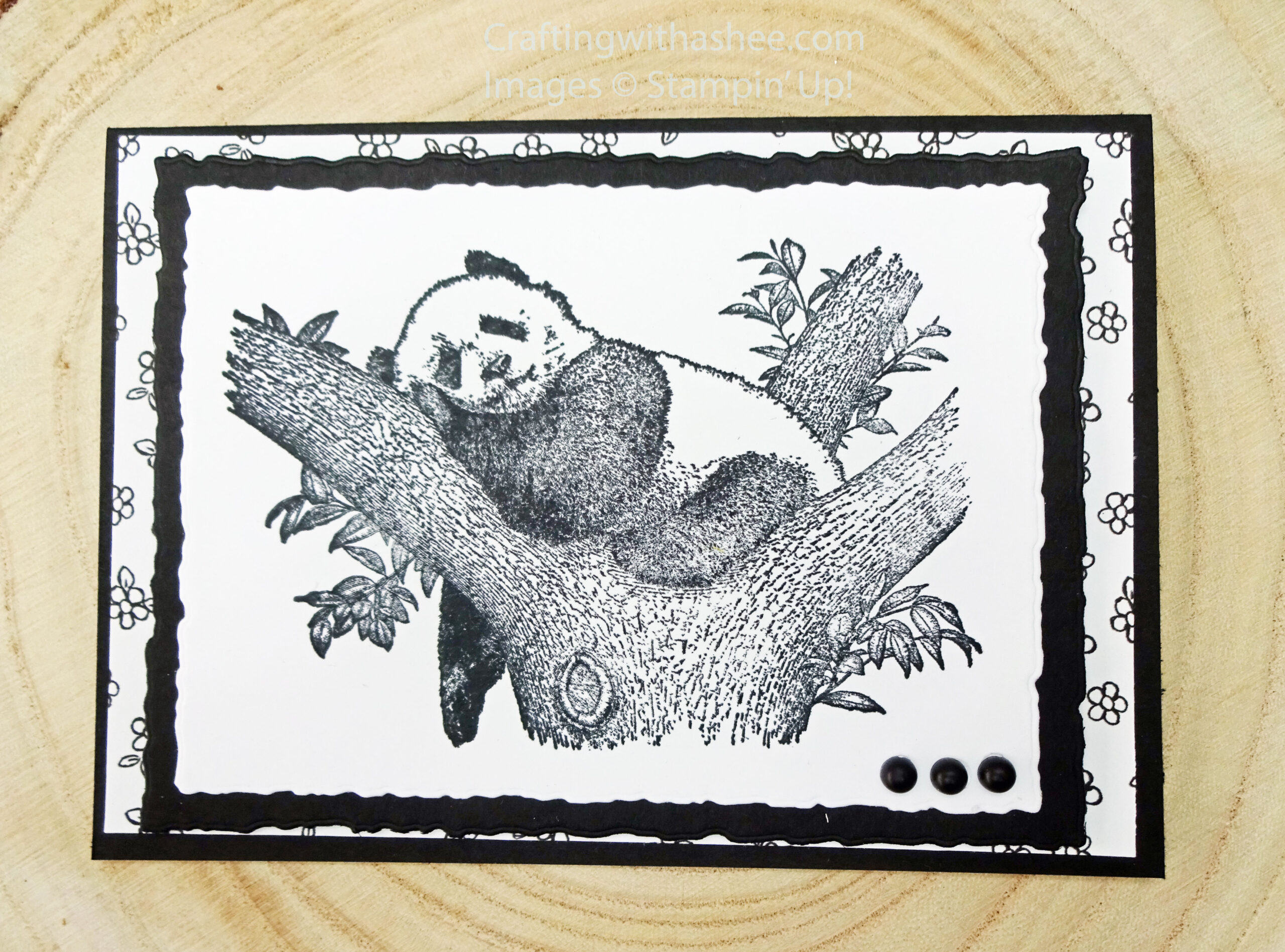 Monochrome Magic: A Panda-Themed Hand-Stamped Card – Crafting with ...