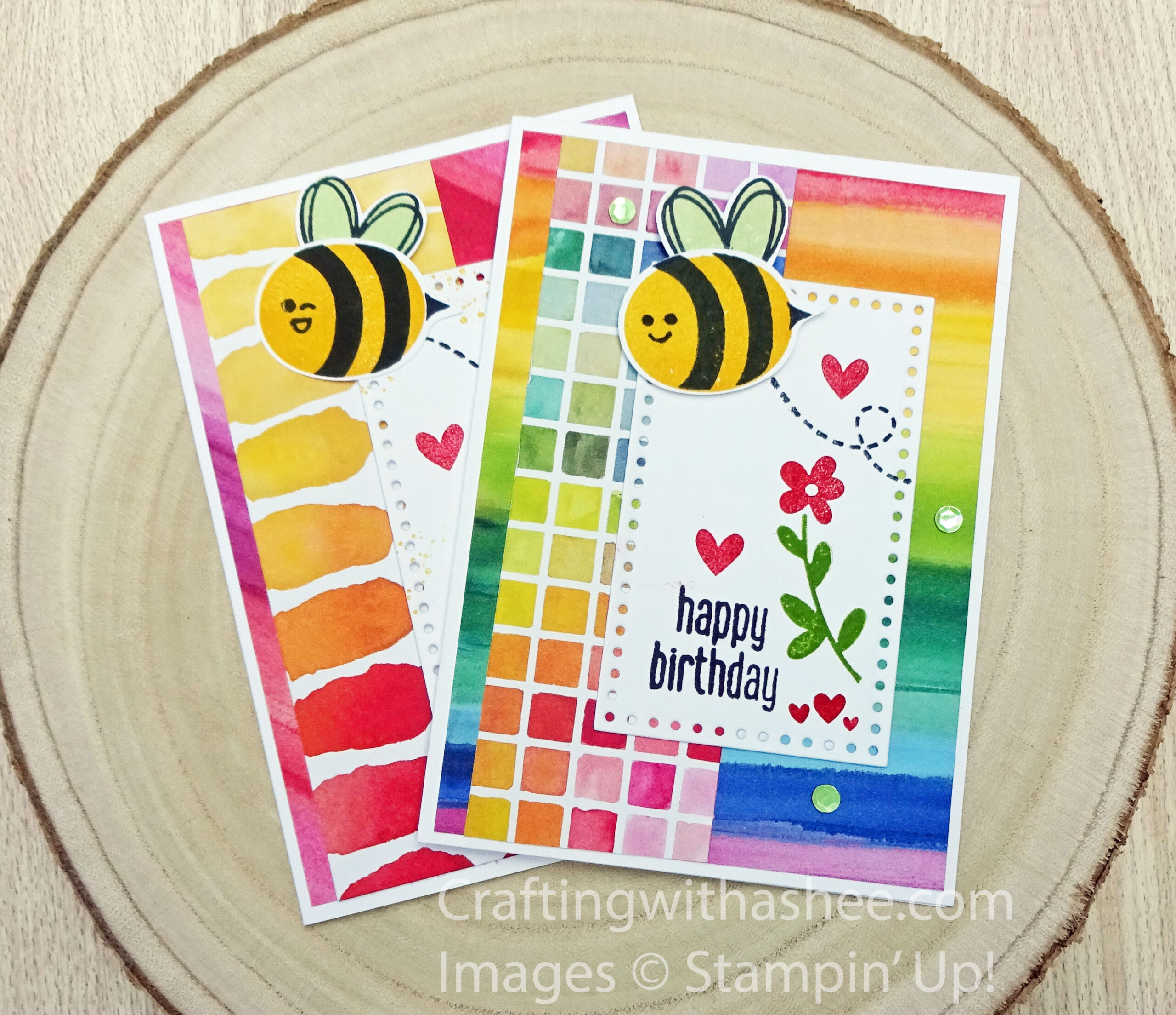 Simple Summery Birthday Card Tutorial - Bee Mine – Crafting with Ashee ...